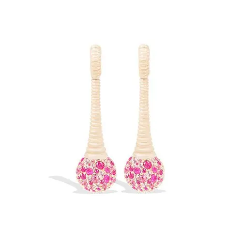 CAMPBELL + CHARLOTTE Revel Bobble Chandelier Earrings - Pink Sapphire