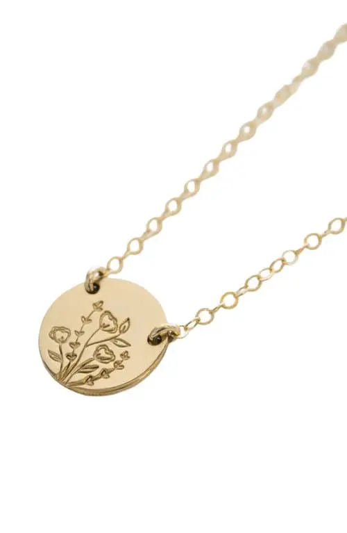MADE BY MARY Wild Blooms Mini Zola Disc Necklace - Silver