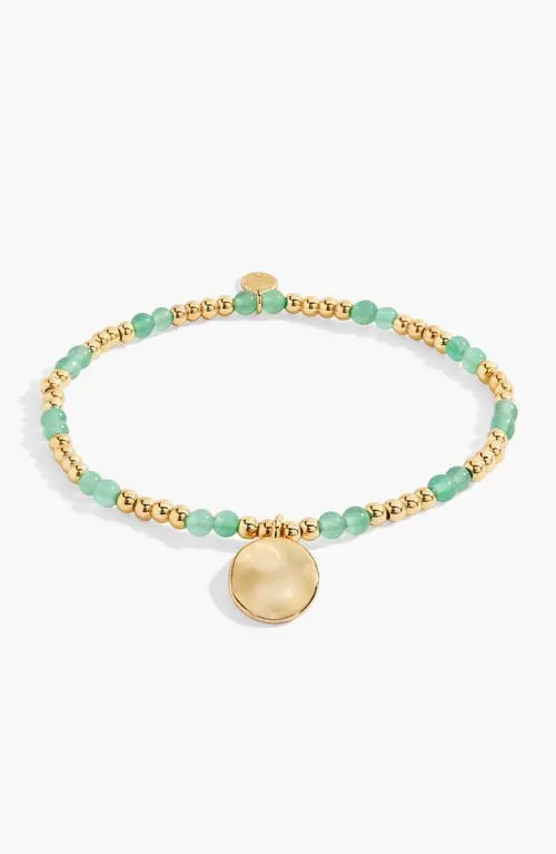 A LITTLES & CO Gold-tone Plated Birthstone Bracelet - Metallic Gold