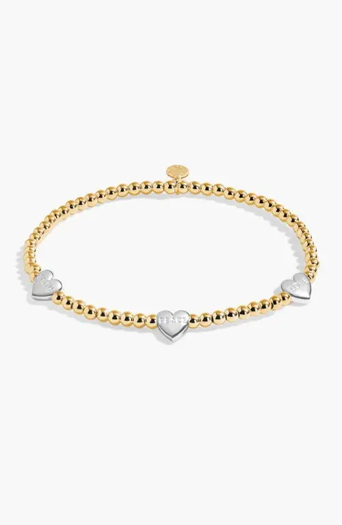 A LITTLES & CO A Little 'faith, Peace, Love' Bracelet - Metallic Gold