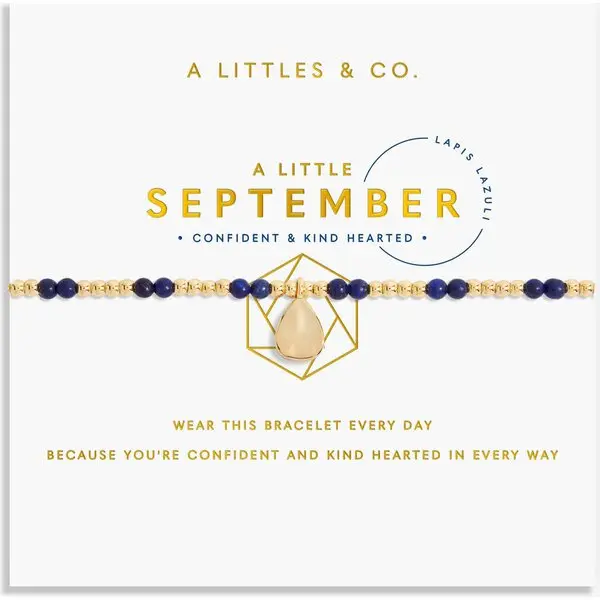 A LITTLES & CO Birthstone Gold-tone Plated Bracelet - September