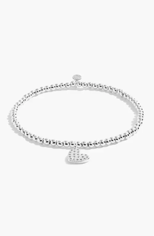 A LITTLES & CO Happy Birthday' Bracelet - Metallic Silver