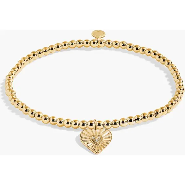 A LITTLES & CO Beaded Bracelet - Metallic Gold