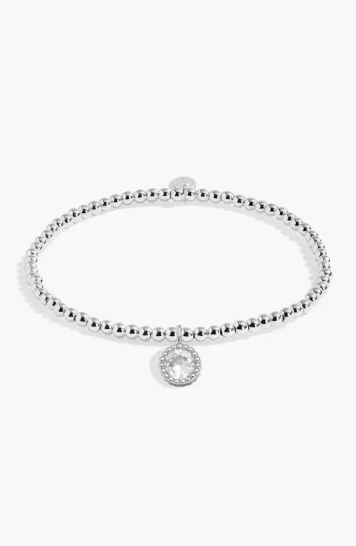 A LITTLES & CO Happy 60th' Beaded Charm Bracelet