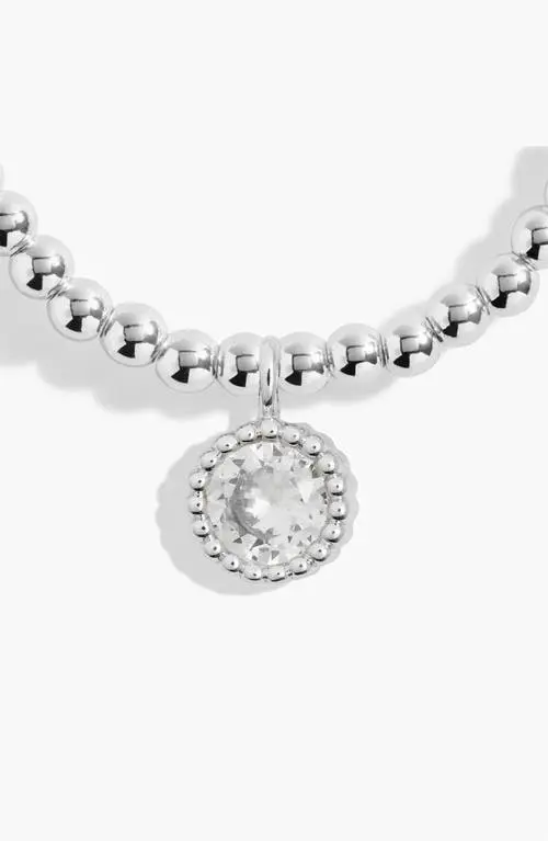 A LITTLES & CO Happy 60th' Beaded Charm Bracelet