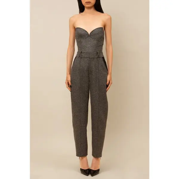 CONTESSA MILLS Tailored Wool Trouser - Grey