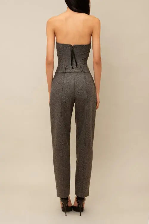 CONTESSA MILLS Tailored Wool Trouser - Grey