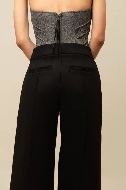 CONTESSA MILLS Salem Wide-leg Wool Trouser