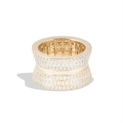 CAMPBELL + CHARLOTTE Revel Dimensional Cigar Band - Diamond- Gold