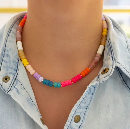 ERIN MCDERMOTT JEWELRY Resin Beaded Necklace