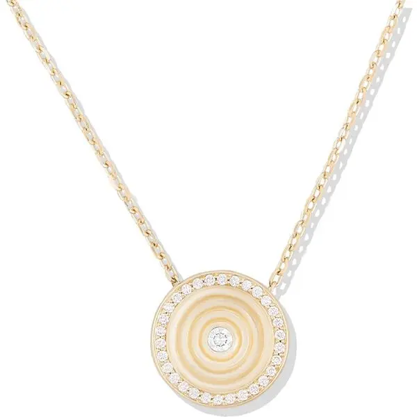 CAMPBELL + CHARLOTTE Revel Small Dimensional Pendant - Diamond- Gold
