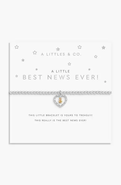 A LITTLES & CO Beaded Bracelet With Charm - Metallic Silver