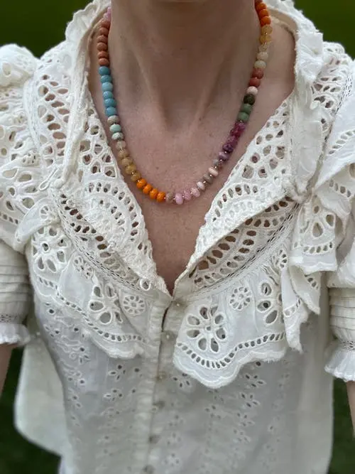 ERIN MCDERMOTT JEWELRY Summer In Paris Gemstone Necklace - Multi