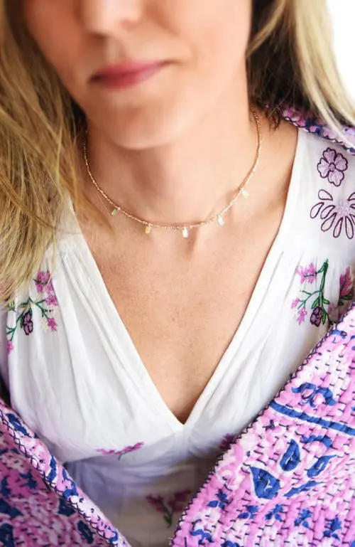 ERIN MCDERMOTT JEWELRY Beaded Rectangle Necklace
