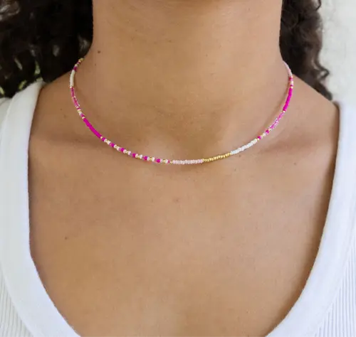 ERIN MCDERMOTT JEWELRY Kokomo Tiny Beaded Necklace - Multi