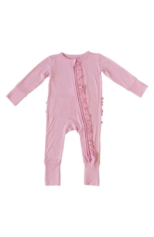 LAREE + CO Lillian Ruffle Convertible Footie - Pink