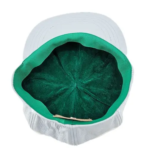 MADISON MAISON Patent Leather Motorcycle Cap - Denim
