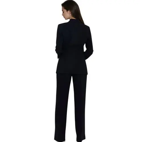 AKALIA Belted Blazer With Notched Lapel
