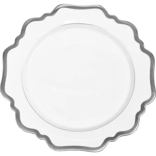 ANNA WEATHERLEY Antique Platinum Dinner Plate - White