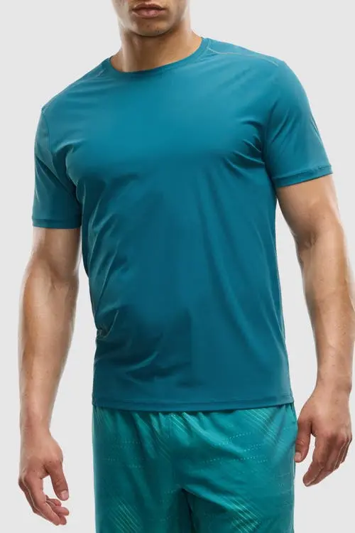 PELOTON Interlock Short Sleeve Run Tee - Dark Teal