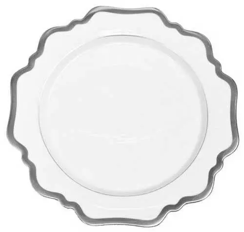 ANNA WEATHERLEY Antique Platinum Bread & Butter Plate - White