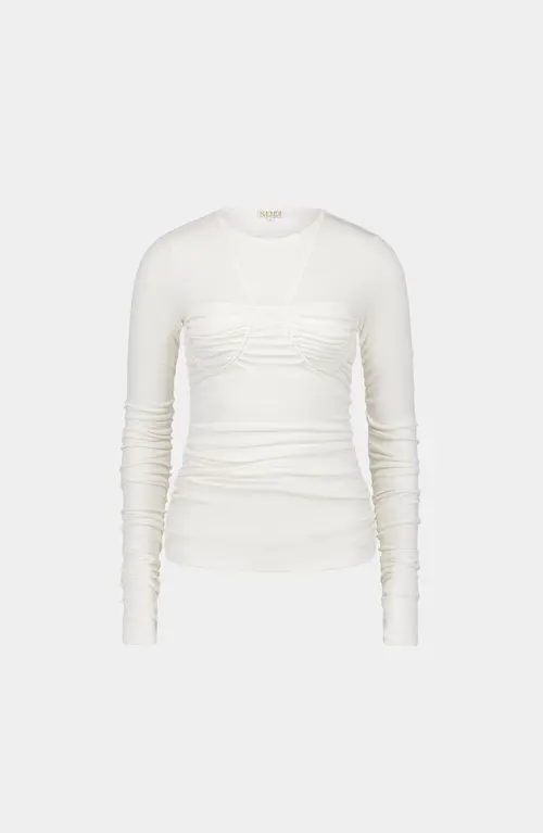 SAEMDI Fitted Bra Top With Boning Detail