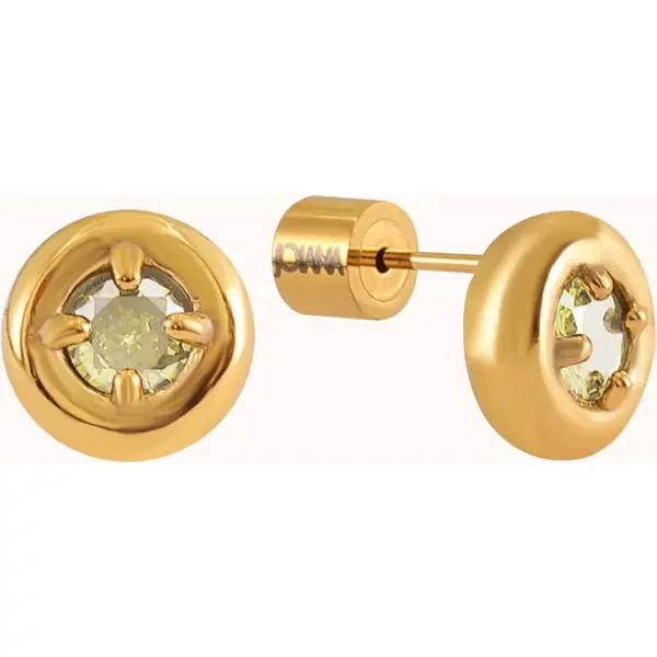 JOIANA JEWELRY Lila Stud Earrings - Gold /lemon