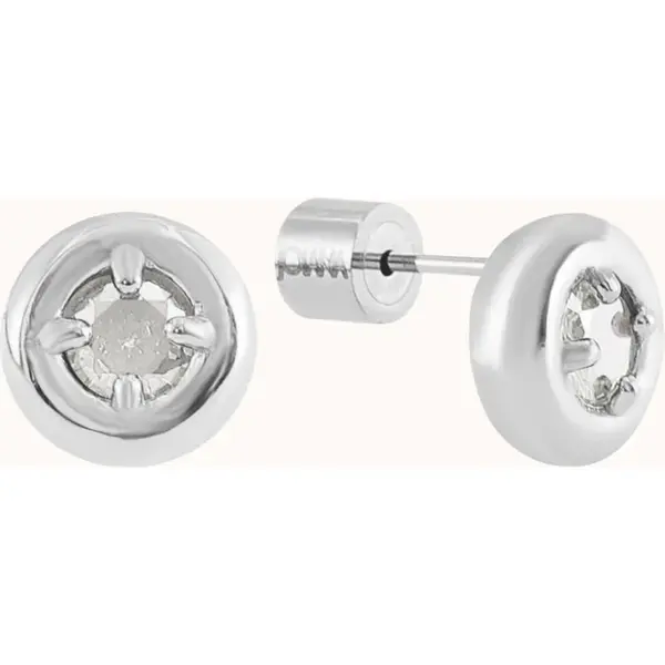 JOIANA JEWELRY Lila Stud Earrings - White Silver/crystal