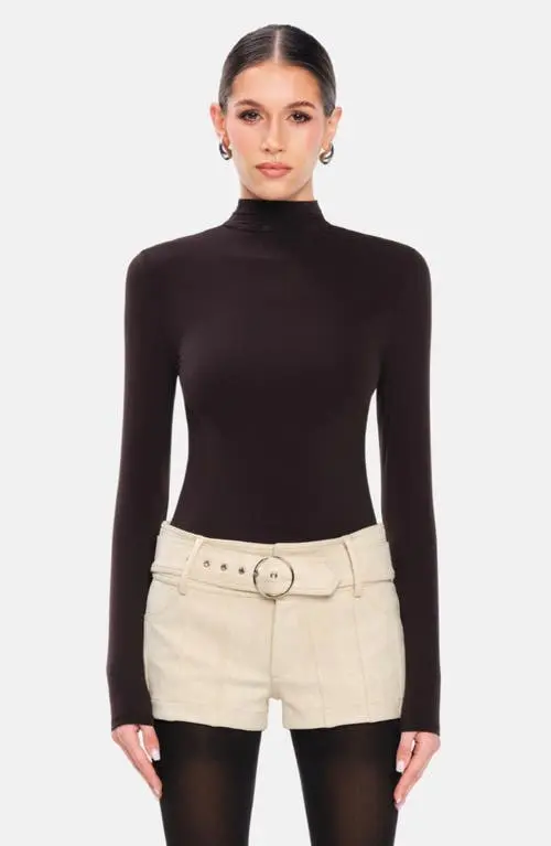 OW Lexi Turtleneck Bodysuit - Espresso
