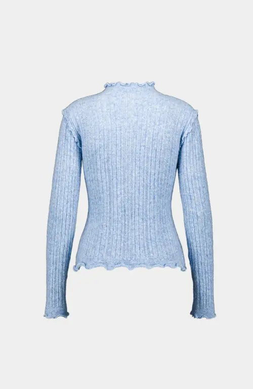 SAEMDI Frill Knit Top