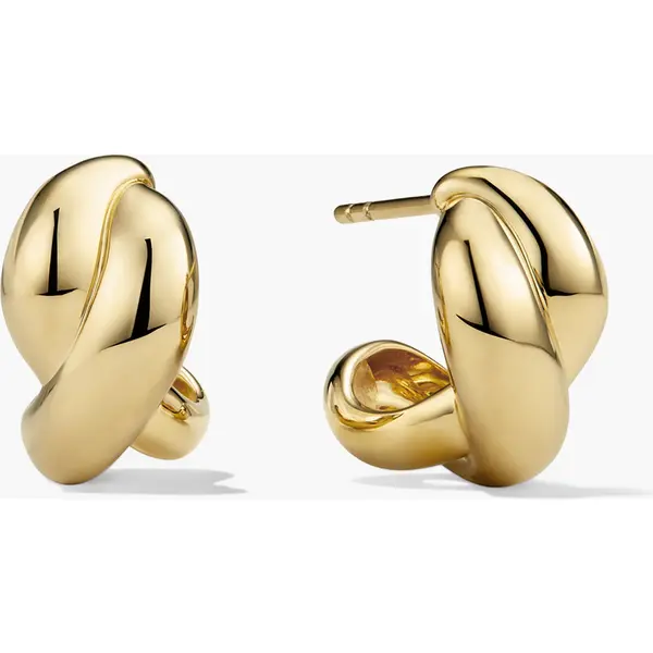 Mejuri Brioche Hoop Earrings - 18k Gold Vermeil