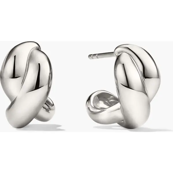 Mejuri Brioche Hoop Earrings - Sterling Silver
