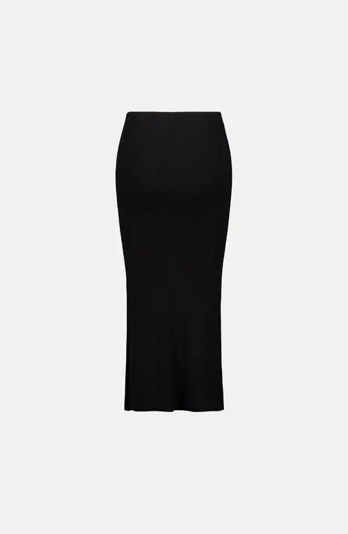 SAEMDI Deconstructed Rib Midi Skirt
