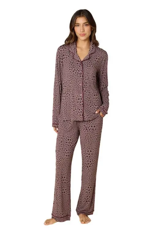SOFTIES Aria Slim Notch Collar Pj Set - Wild Driftwood