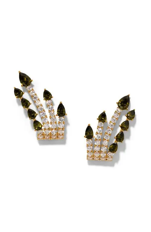 Nadri Bonne Anne J Hoop Earrings - Gold