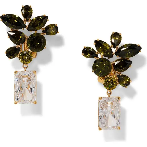 Nadri Bonne Anne Cubic Zirconia Cluster Drop Earrings - Gold