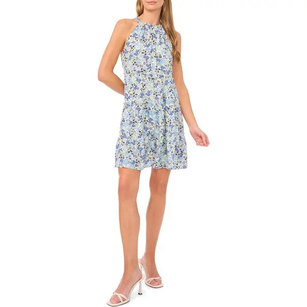 CECE DUPRAZ Floral Sleeveless Mini Dress