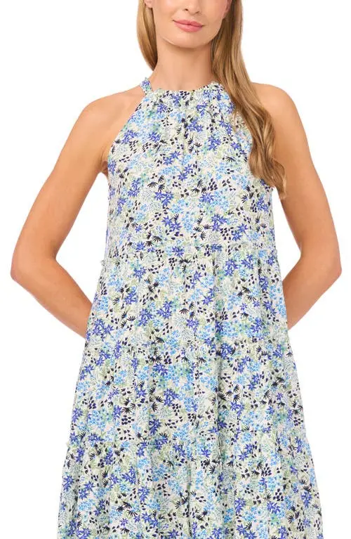 CECE DUPRAZ Floral Sleeveless Mini Dress