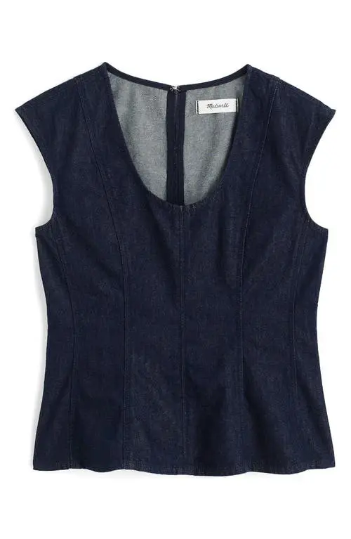Madewell Seamed Scoop-neck Denim Top