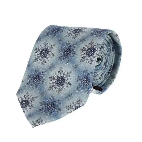Trafalgar Clarence Snowflake Necktie - Light Blue