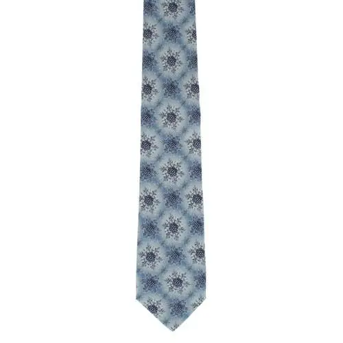 Trafalgar Clarence Snowflake Necktie - Light Blue