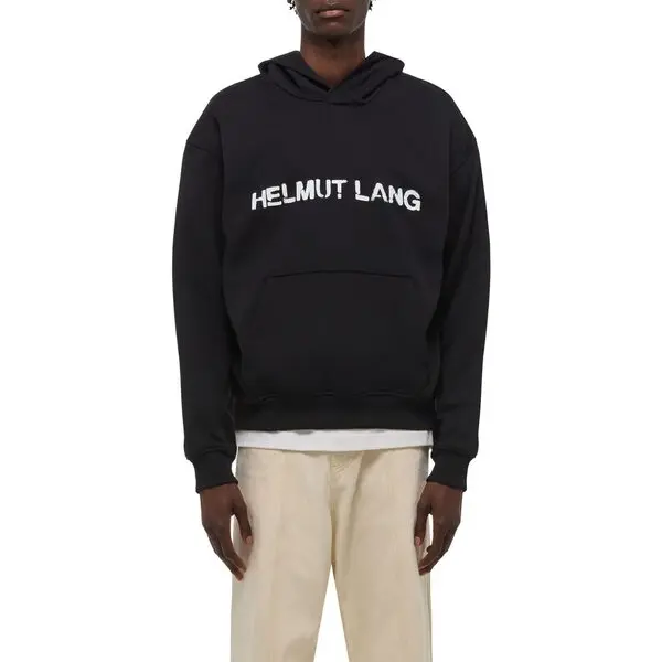 Helmut Lang Stencil Logo Graphic Hoodie - Black