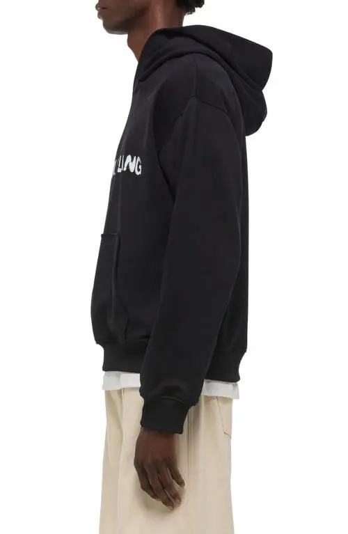 Helmut Lang Stencil Logo Graphic Hoodie - Black