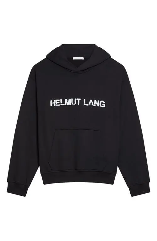 Helmut Lang Stencil Logo Graphic Hoodie - Black