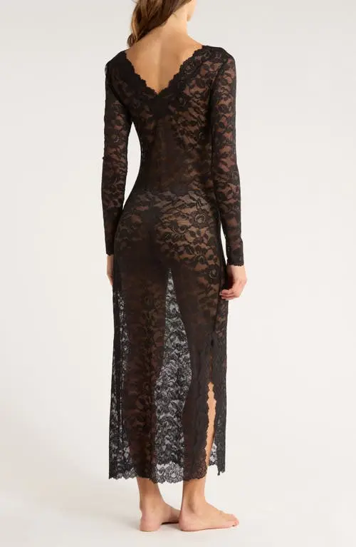 Natori Peony Lace Long Sleeve Gown