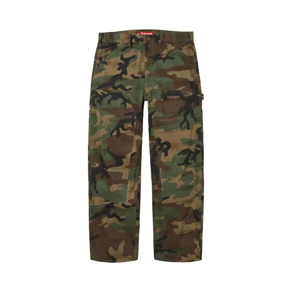 Supreme Jacquard Logos Double Knee Denim Painter Jean - Green