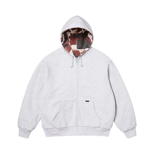 Supreme Reversible Zip Up Hooded Sweatshirt - Grey