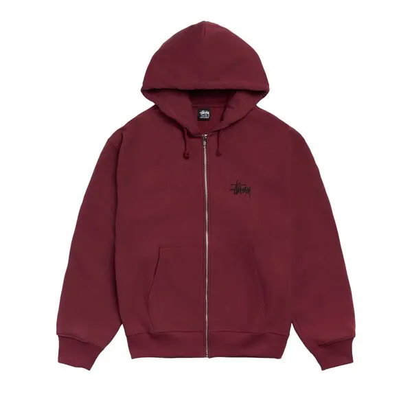 StÜssy Basic Zip Hoodie - Red