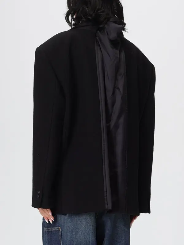 MAISON MARGIELA Wool Blend Coat - Black