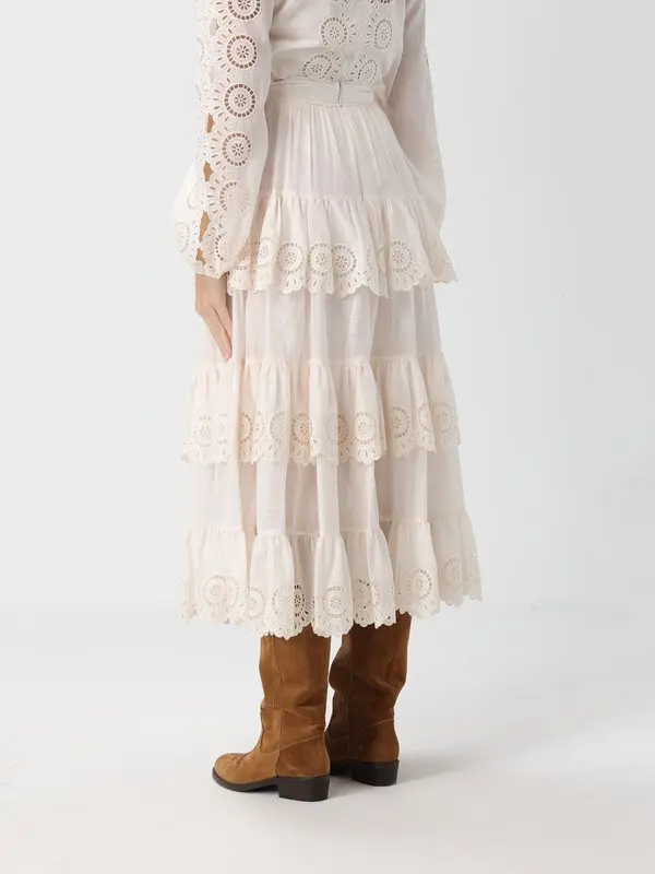 Zimmermann Tiered Maxi Skirt - Ivory